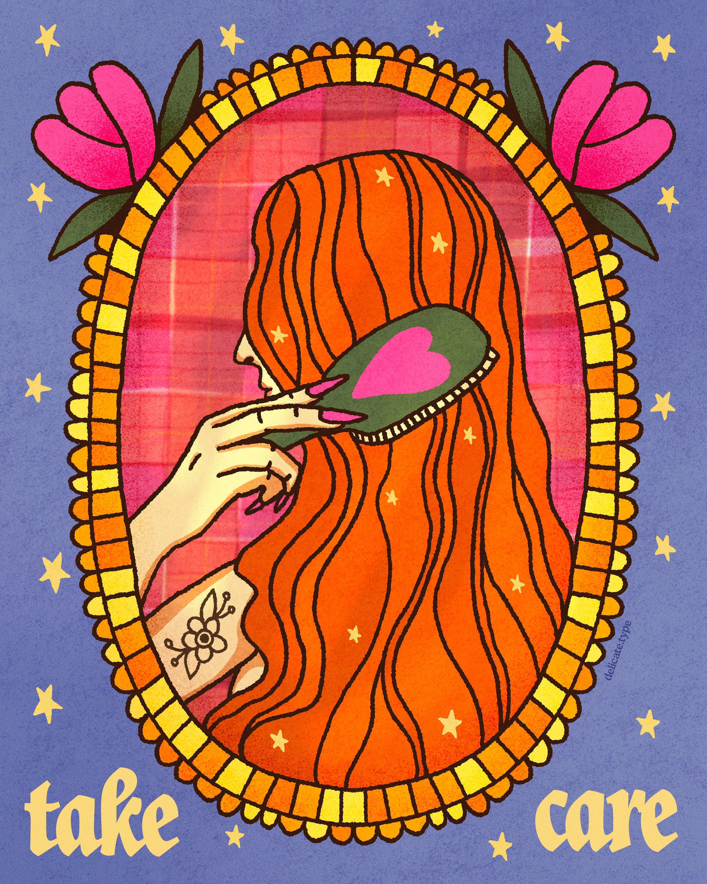 Take Care Print – Delicate Type